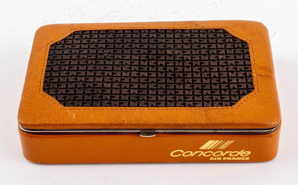 Concorde Air France Leather Playing Cards Box Auction