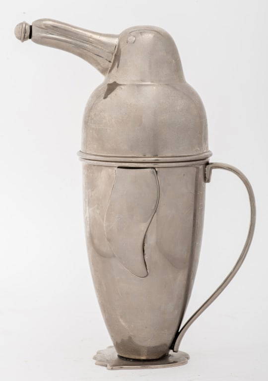 Art Deco Revival Penguin Cocktail Shaker Auction