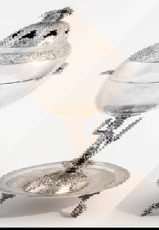 Spanish Colonial Silver Incense Burner, 18th C. Auction