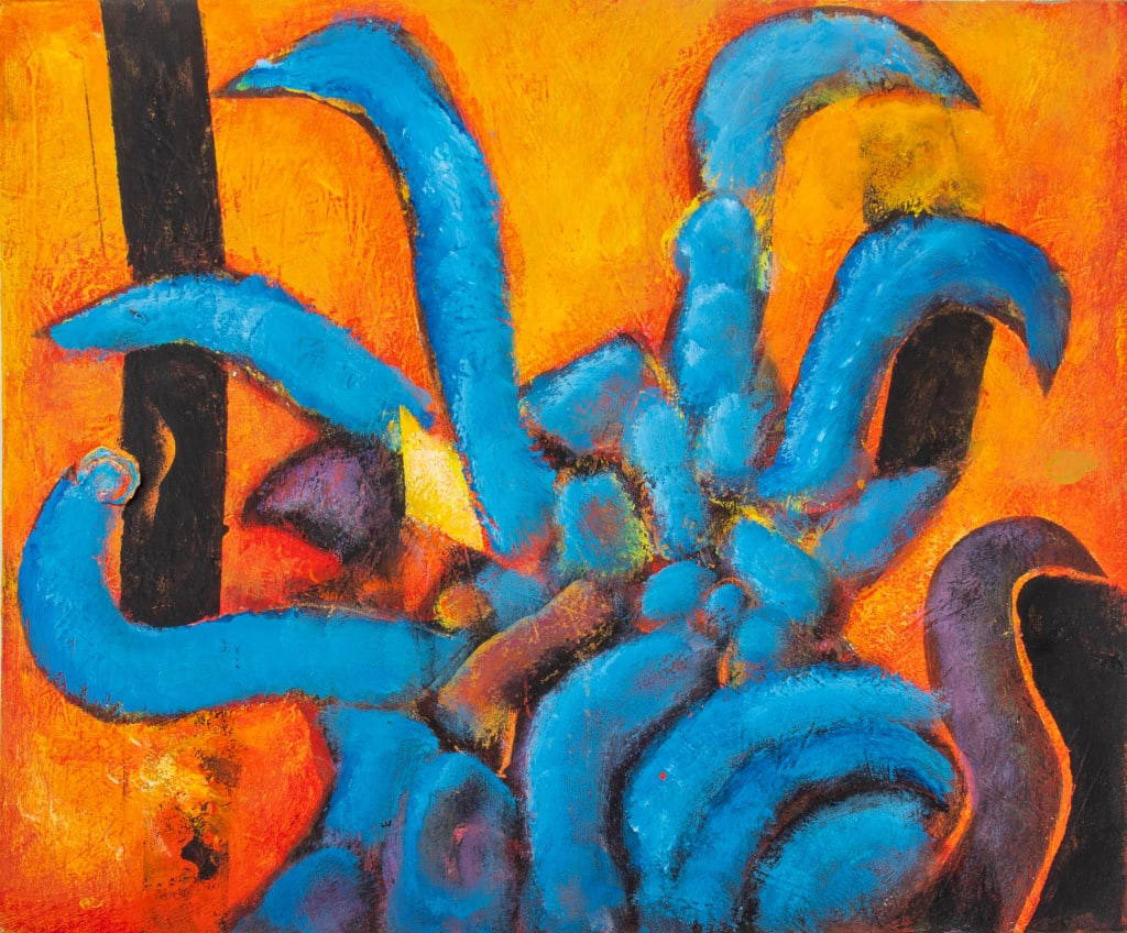 William Scharf "excalibur's Eggs" Mixed Media Auction