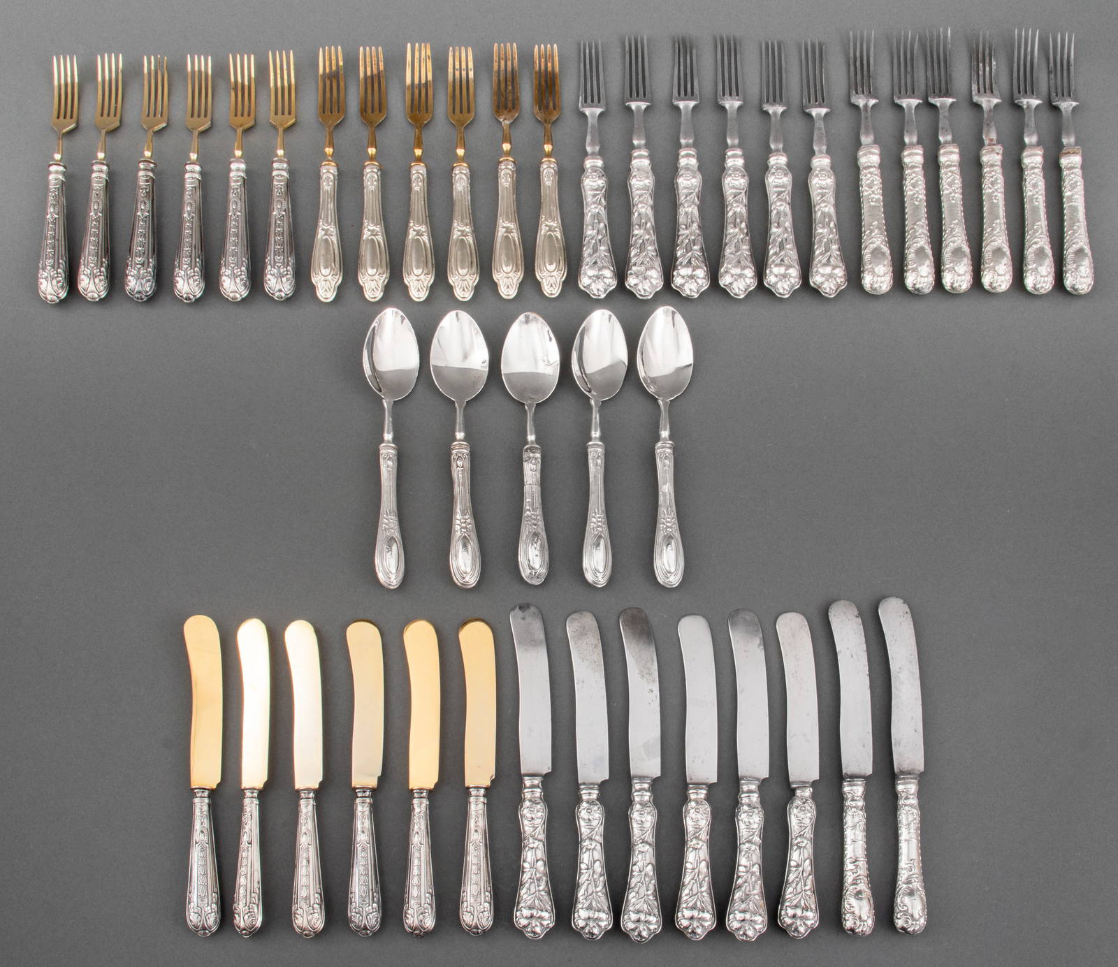 European 800 Silver Flatware, 43 Auction