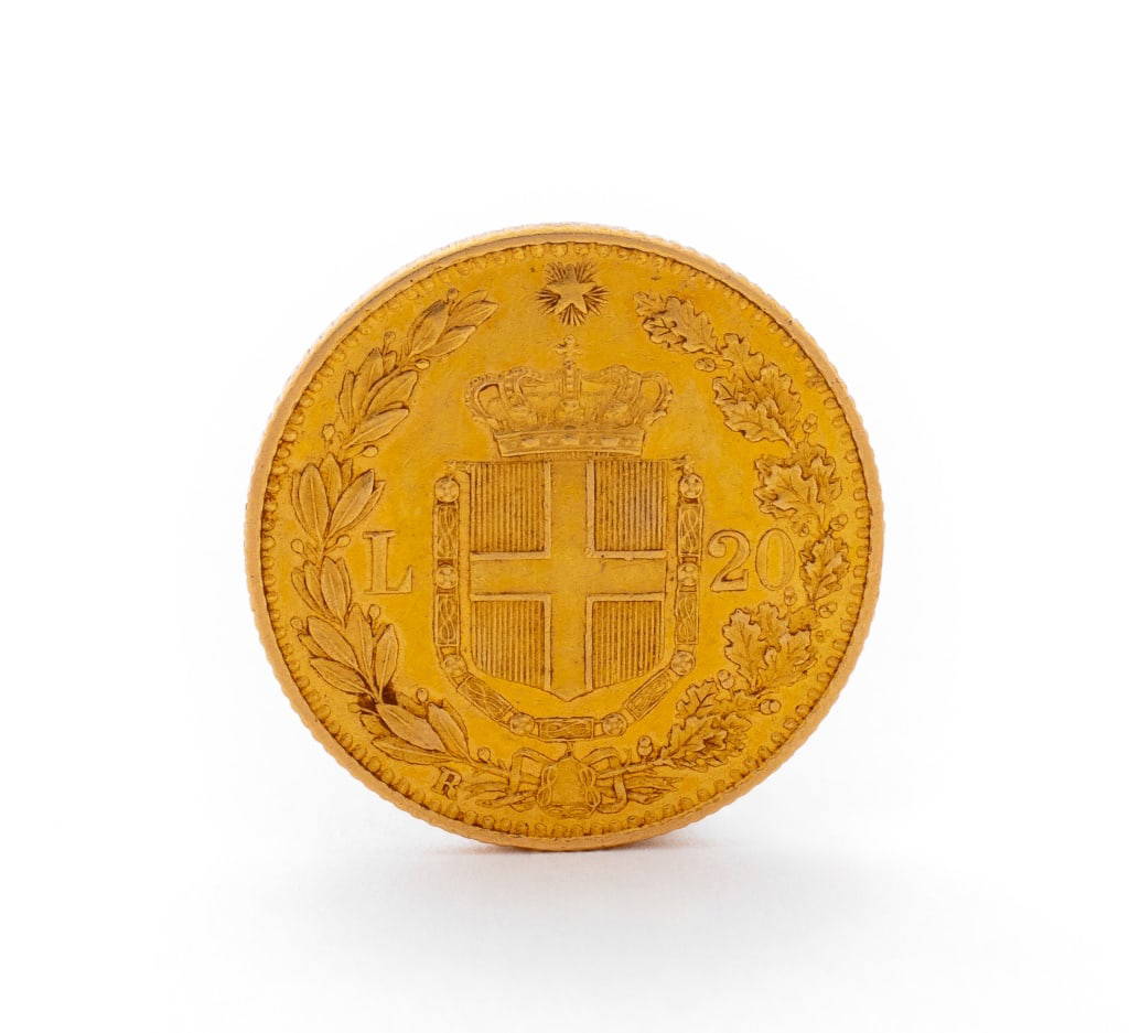 Italian 1882 20 Lire Gold Coin Auction