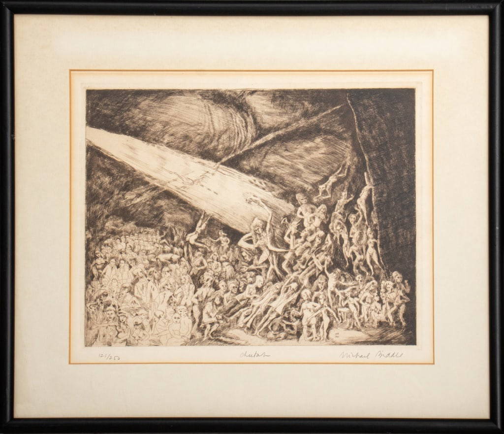 Michael Biddle "cheetah" Etching, 1966 Auction