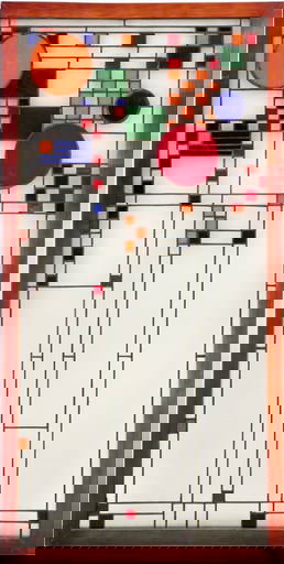 After Frank Lloyd Wright Stained Glass Window