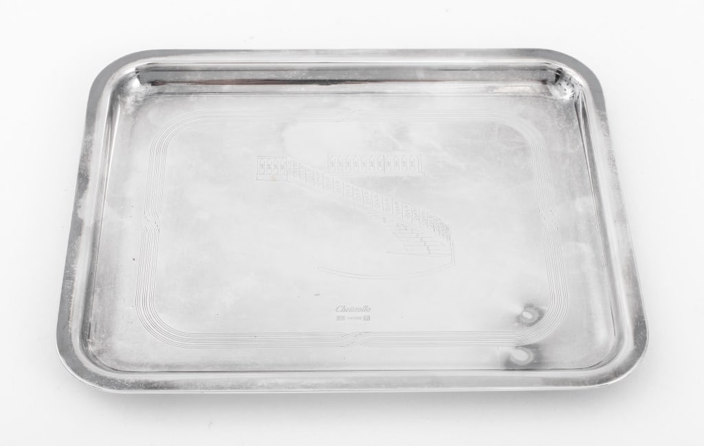 Christofle Silver Plate Presentation Tray Auction