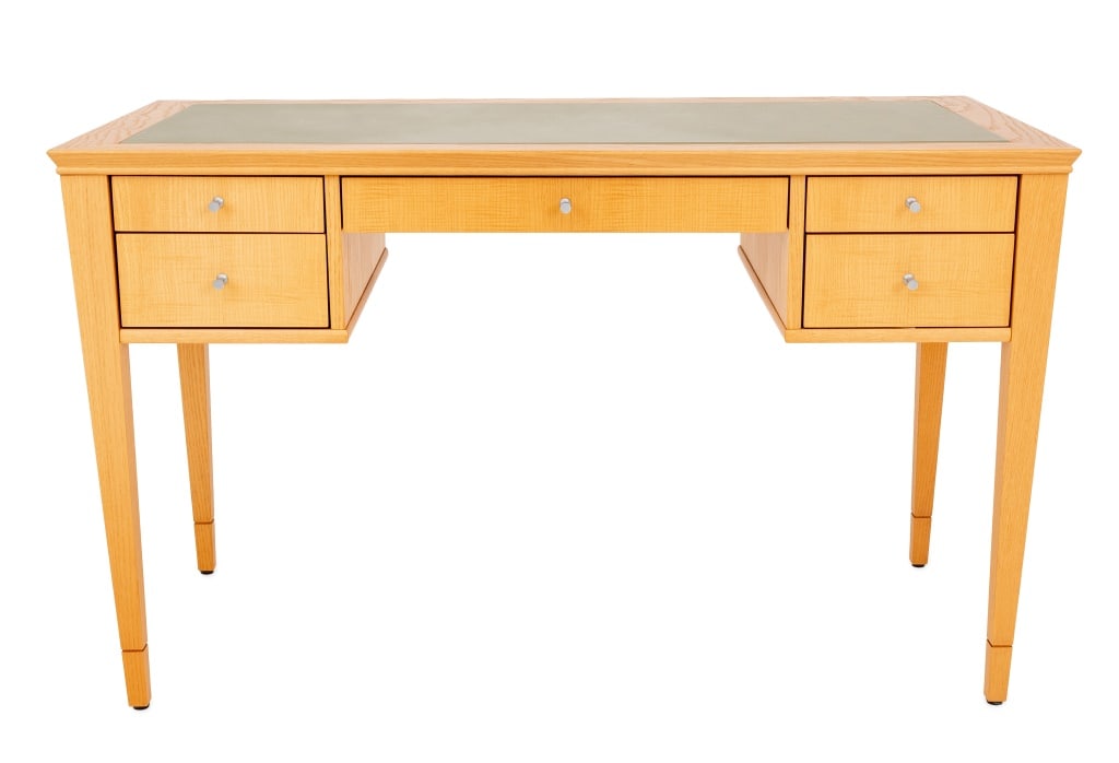 Altura Furniture Leather Inset Top Beech Desk Auction