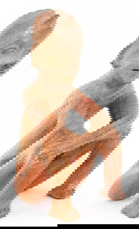 Nayarit Pre-columbian Seated Figure Sculpture Auction