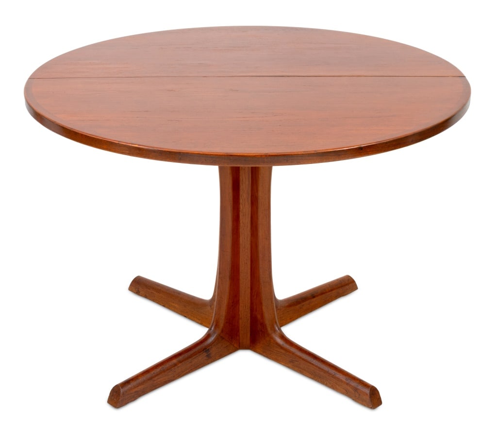 Gudme Mobelfabrik Teak Pedestal Dining Table Auction