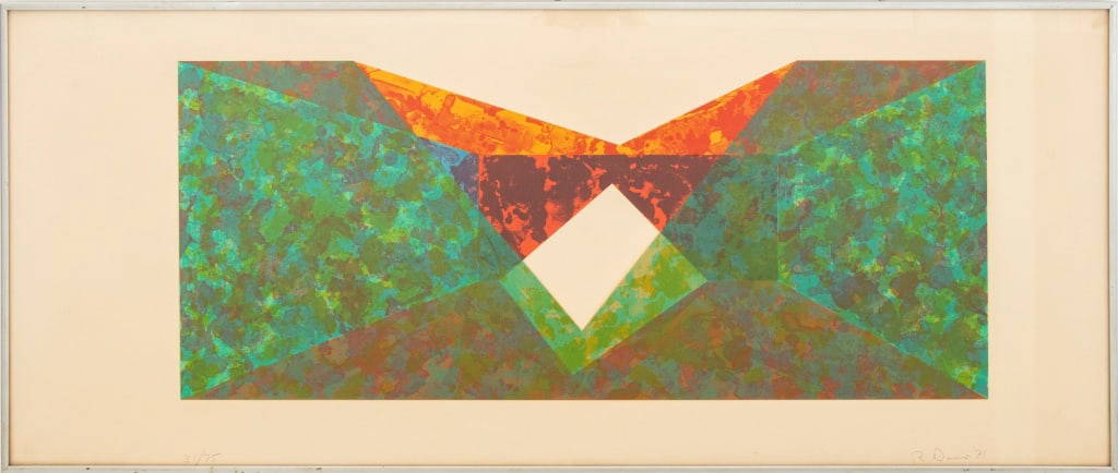 Ronald Davis "triangle Slice" Serigraph, 1971 Auction