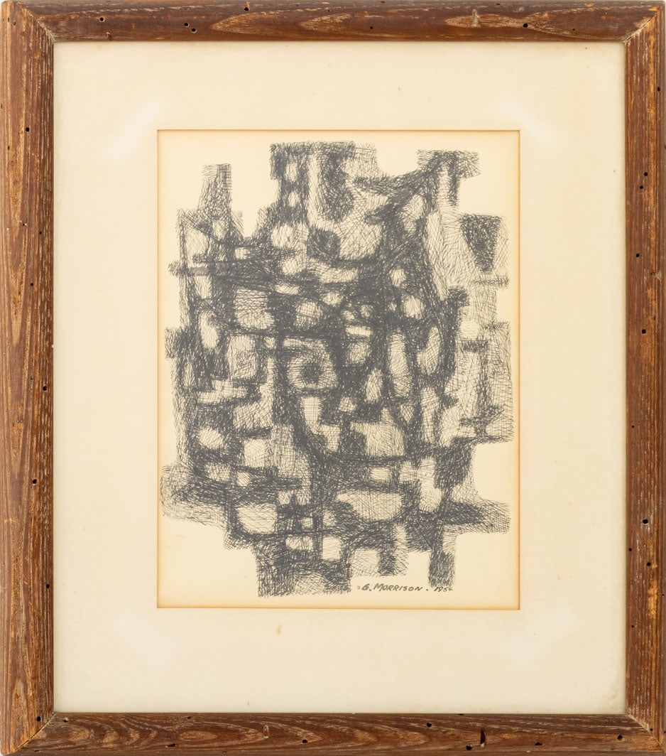 George Morrison "black And White Drawing", 1954 Auction