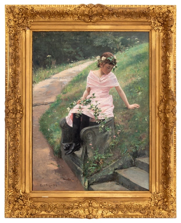 Carl Rudolph Sohn "little Green Friend" Oil, 1895 Auction