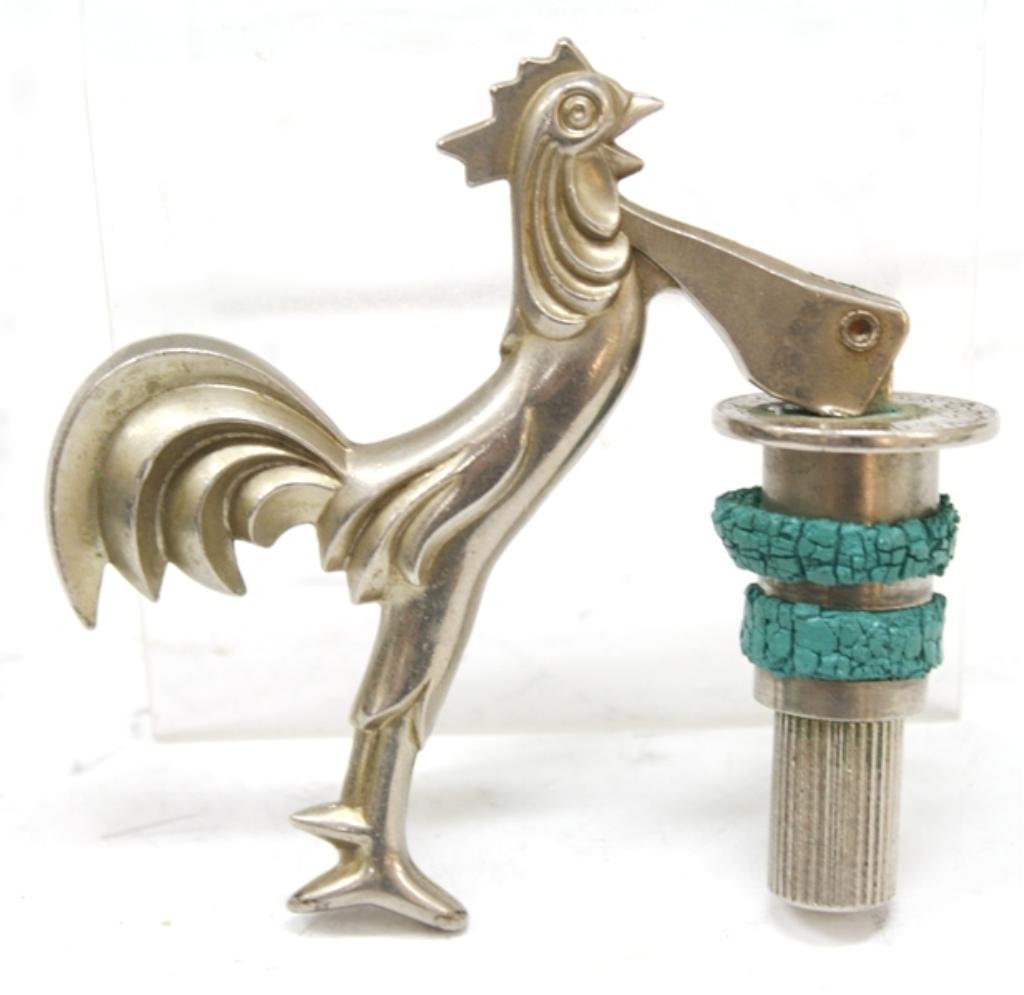 Silver Cork-A-Bottle-Do Rooster Bottle Stopper