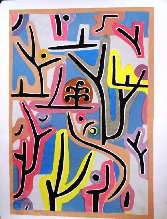 Paul Klee "Park near Lucerne," Serigraph, 1938.