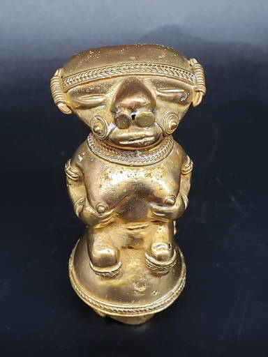 Rare Columbian Tairona Gold Copper God