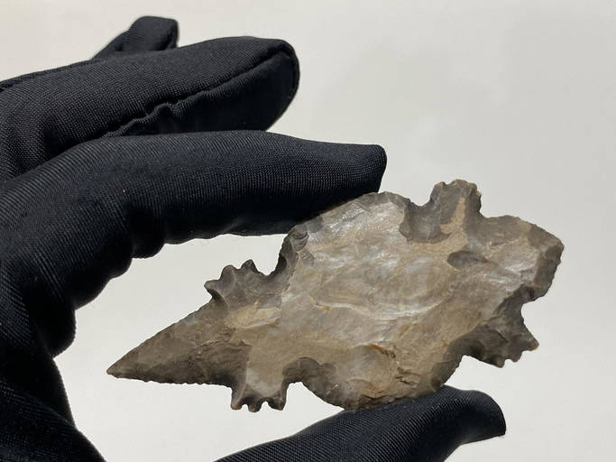 Pre Columbian Native American Indian Carved Stone Arrowhead Flint Point ...