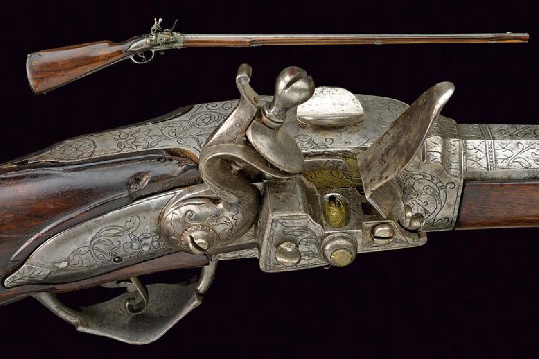 A very scarce Berselli system repeating flintlock gun,