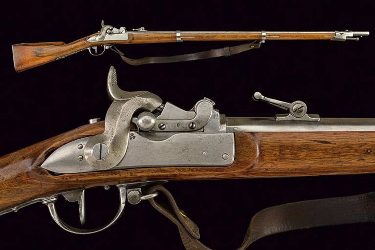 An Infantry Rifle Mod. 1842 With Milbank Amsler