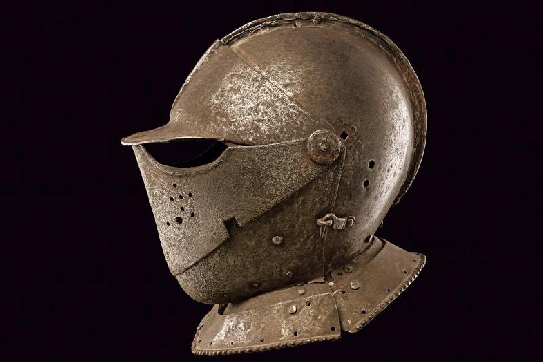 A closed helmet of Savoyard type