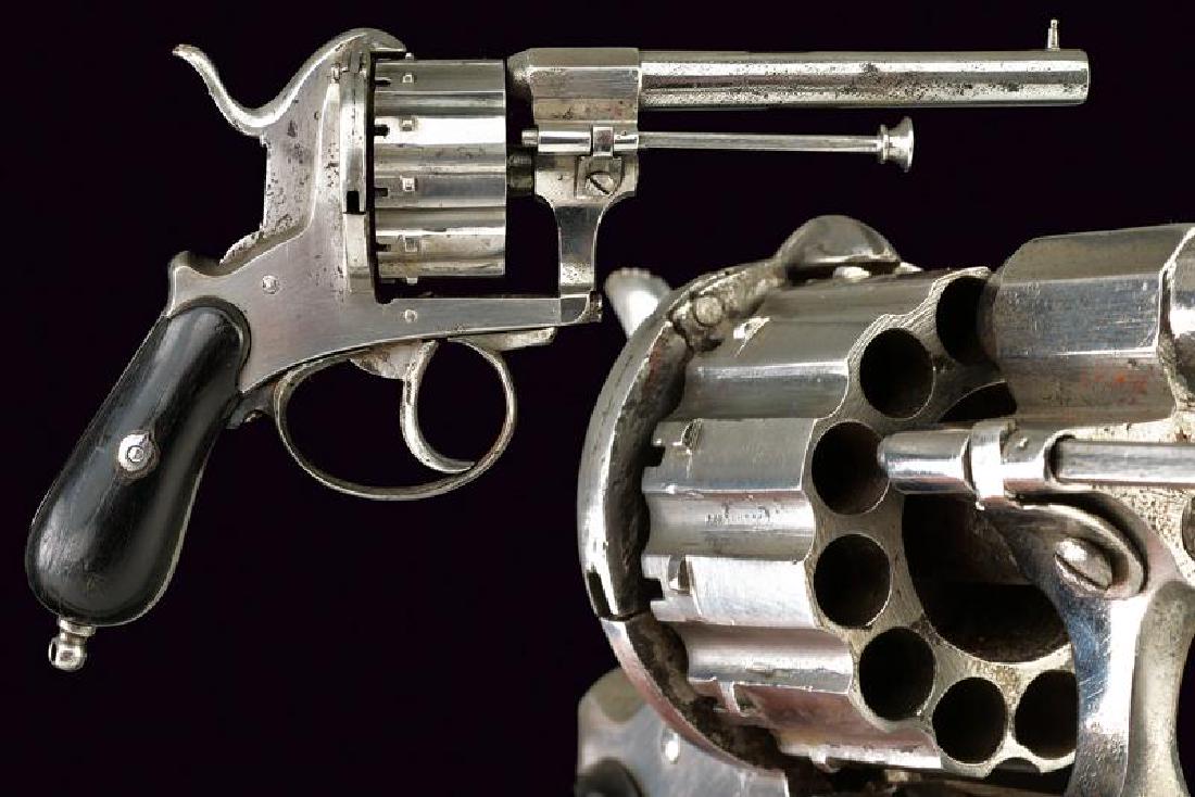 A rare 12 shot pin-fire revolver