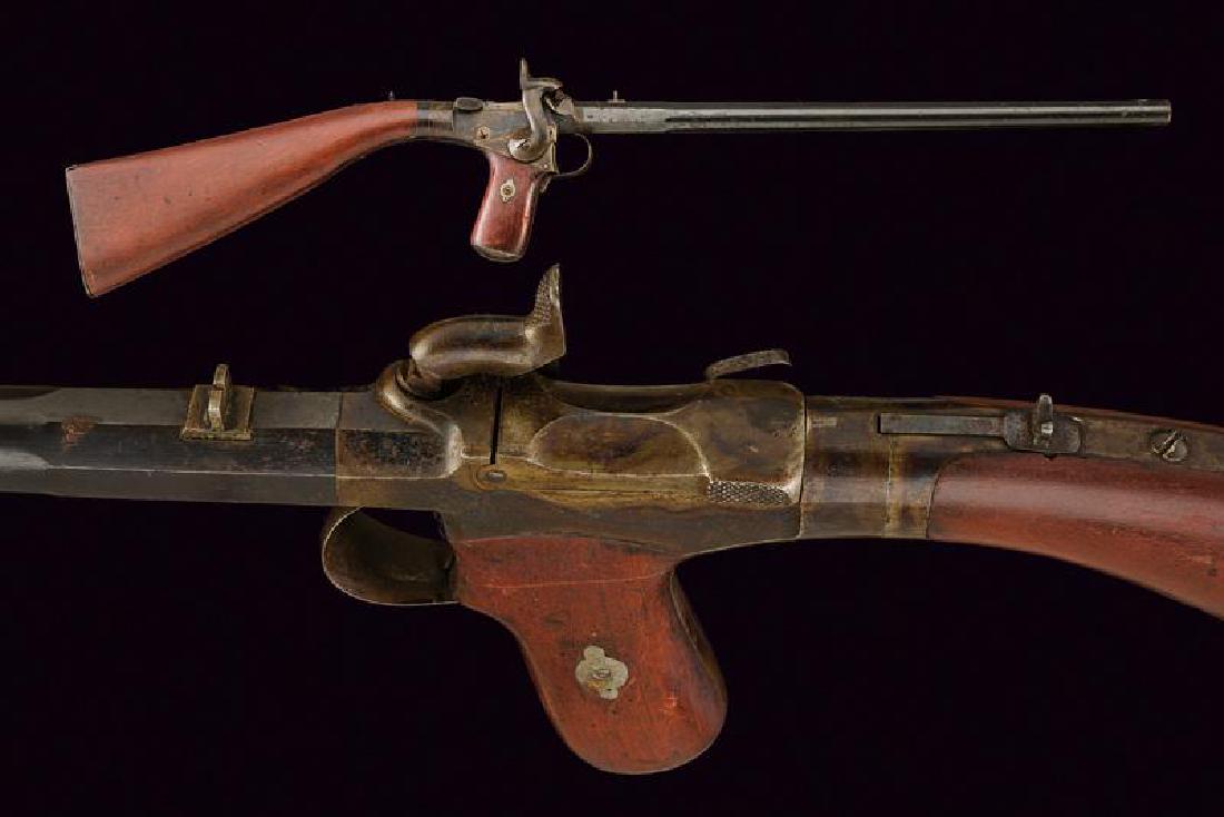 A very rare Delvigne system pistol/carbine breech