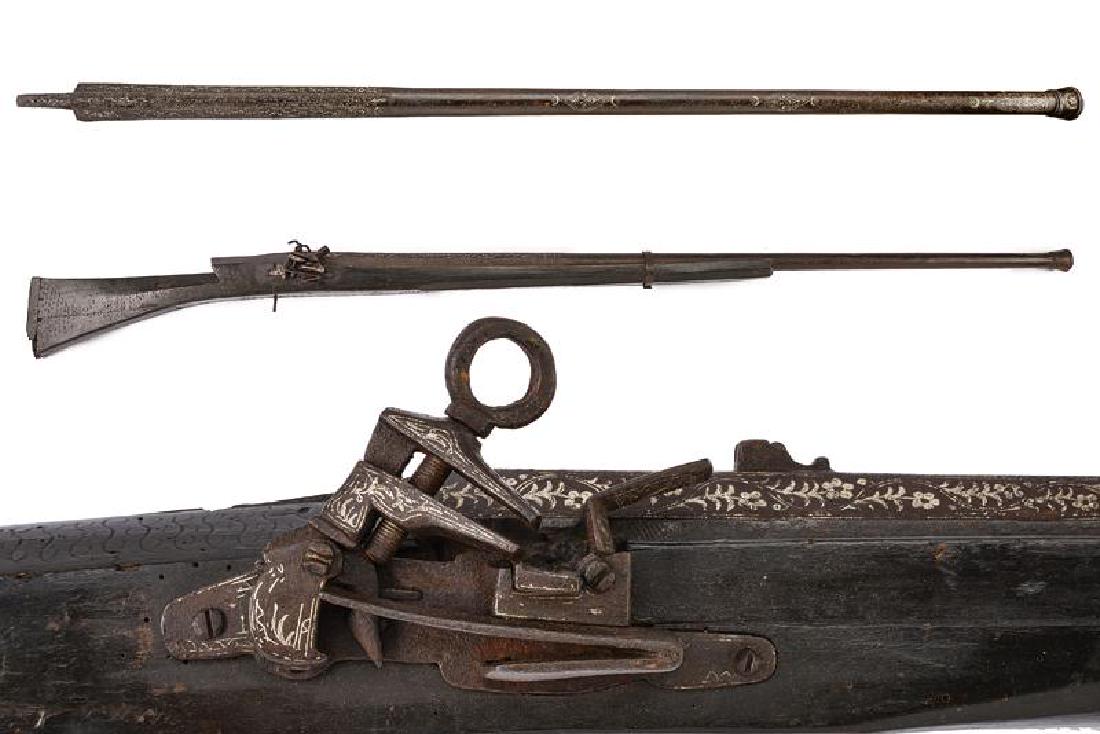 A rare heavy flintlock wall-gun