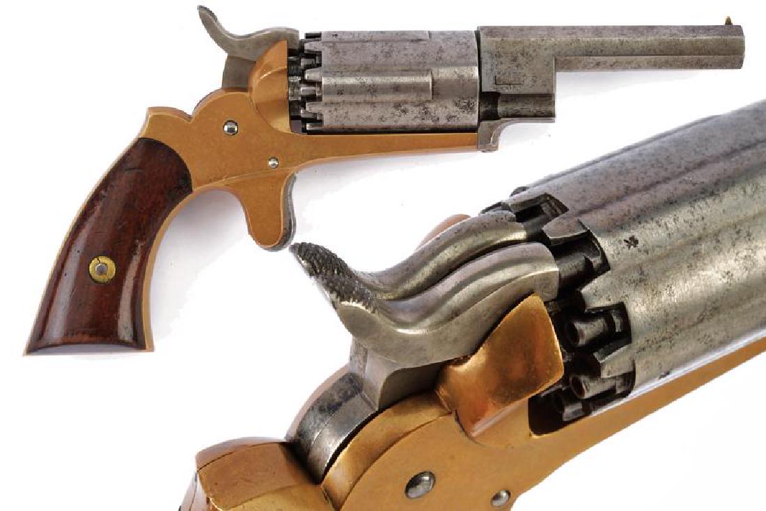 A John Walch Ten Shot Double Hammers Pocket Revolver