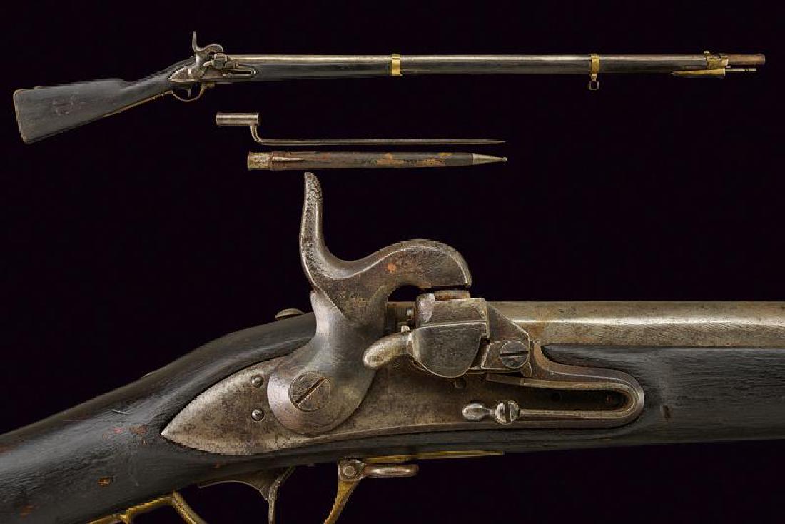 A 1798/40 Augustin percussion gun with bayonet