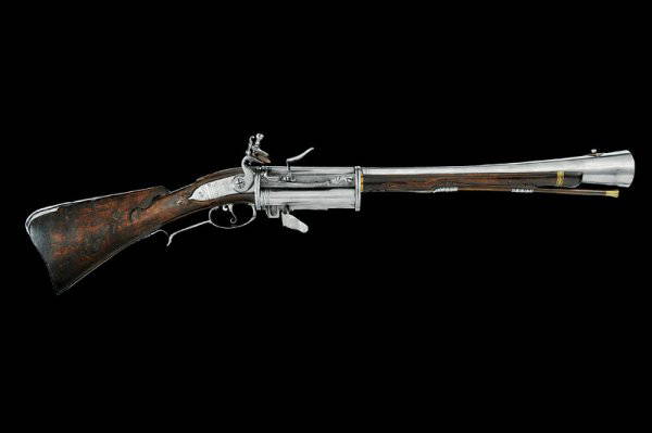 A Very Rare Revolving Flintlock Blunderbuss