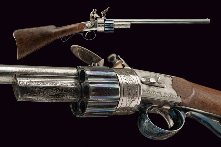 A fine model of a revolving flintlock gun - Sep 19, 2015 | Czerny's ...