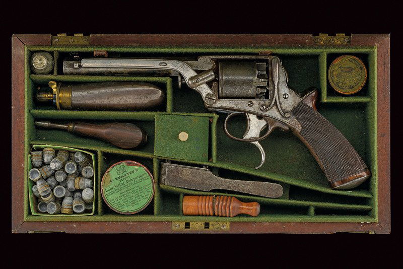 A cased Deane, Adams & Deane percussion revolver