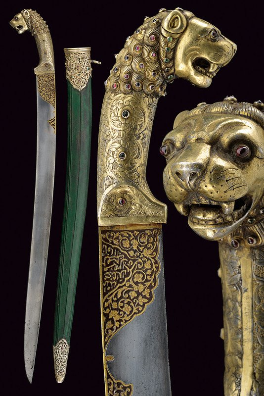 A very scarce lion head yatagan