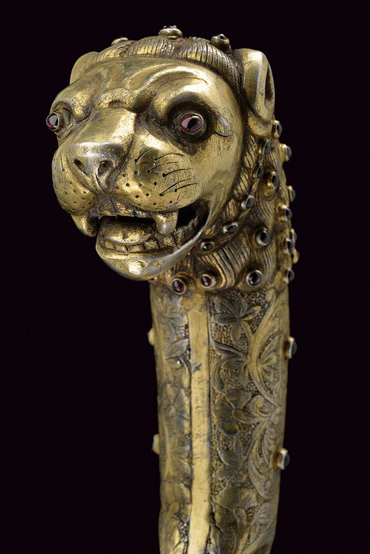 A very scarce lion head yatagan