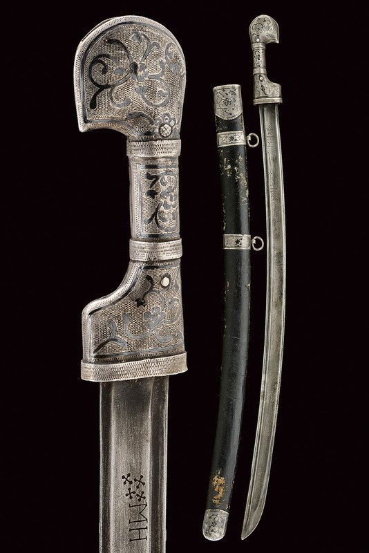 A silver mounted shasqua