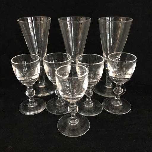 Eight Steuben Stemware Items