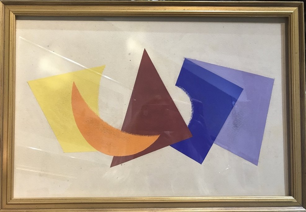 Supremacist gouache by Mikhail Menkov