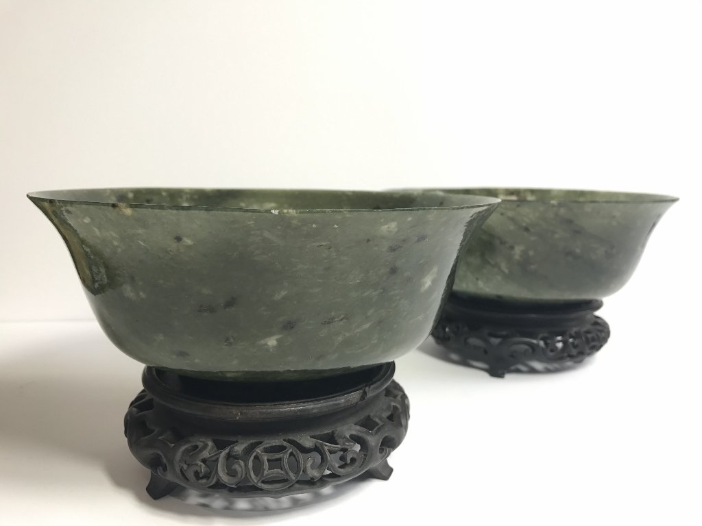 Pair of jade bowls, c.1940