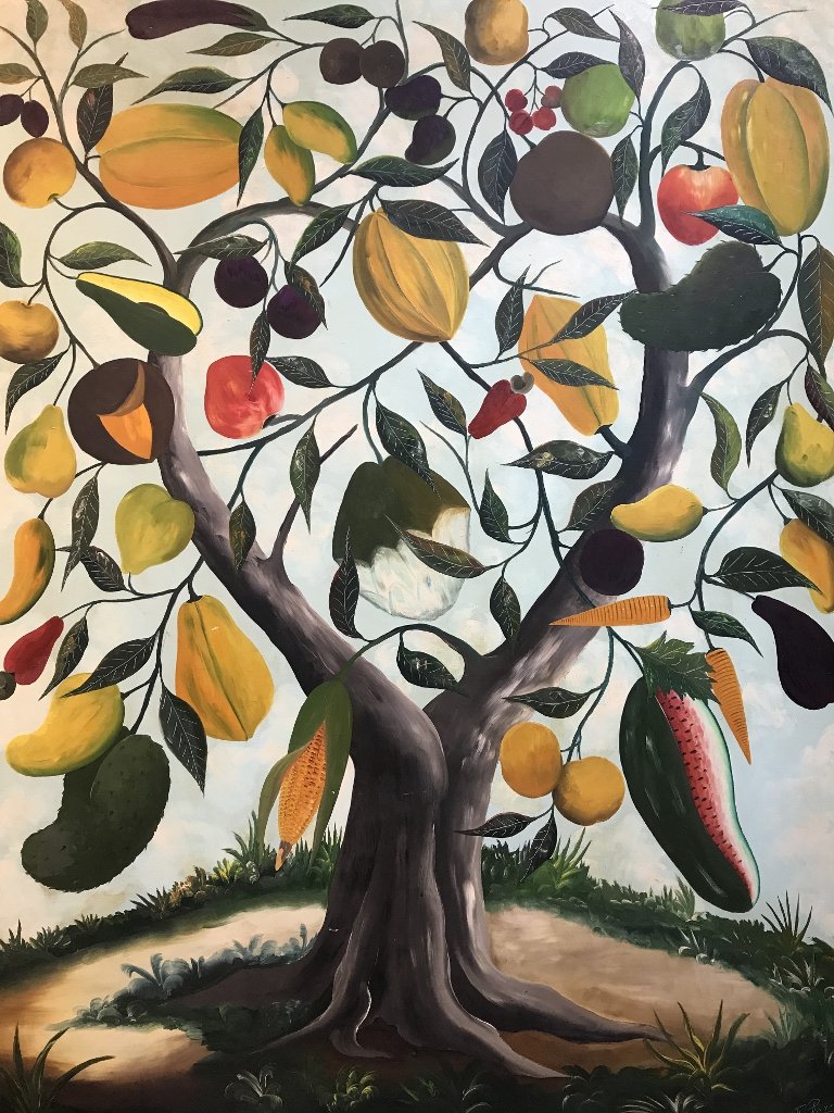 Large Haitian painting by Fernand Pierre(1919-2002)