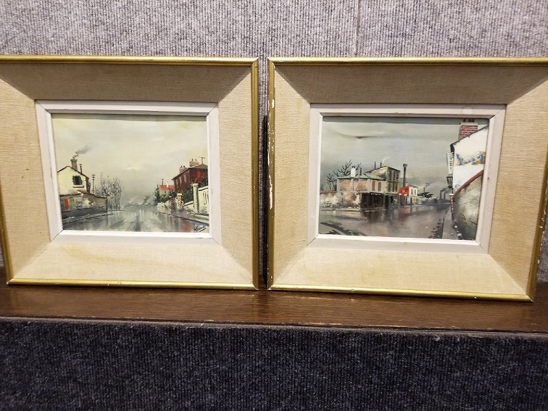 Pair Of Paintings By Gabriel Marc Ferro(20th Cen)
