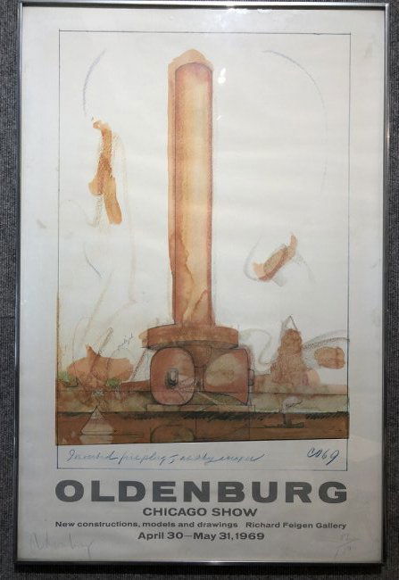 Claes Oldenburg Poster, Signed And Numbered