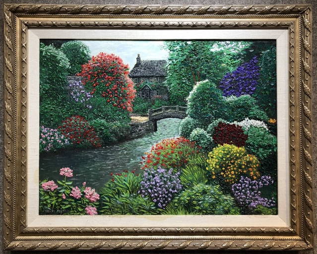 Garden Painting By Henry Peeters(chinese, Born 1951)
