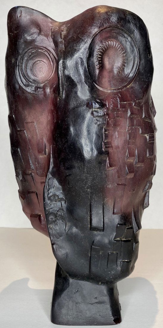 Maurice Legendre Pate De Verre Glass Owl, Daum