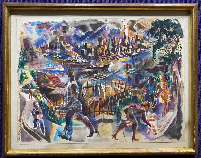 Watercolor of New York City by David Fredenthal, c1940 - Dec 05, 2021 ...