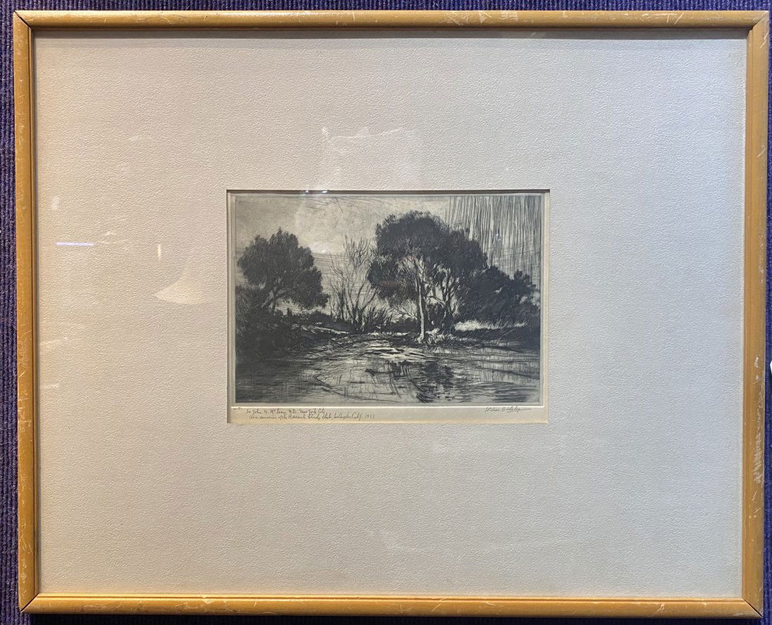 Etching By Wilson Silsby, D1957, The Brook