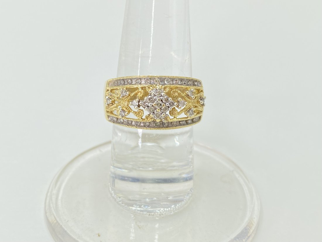 14k Diamond Openwork Ring