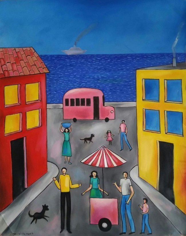 NAIVE LATIN AMERICAN ART JOSE MORILLO