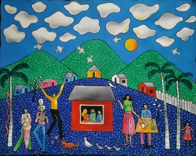 Naive Latin American Art Jose Morillo