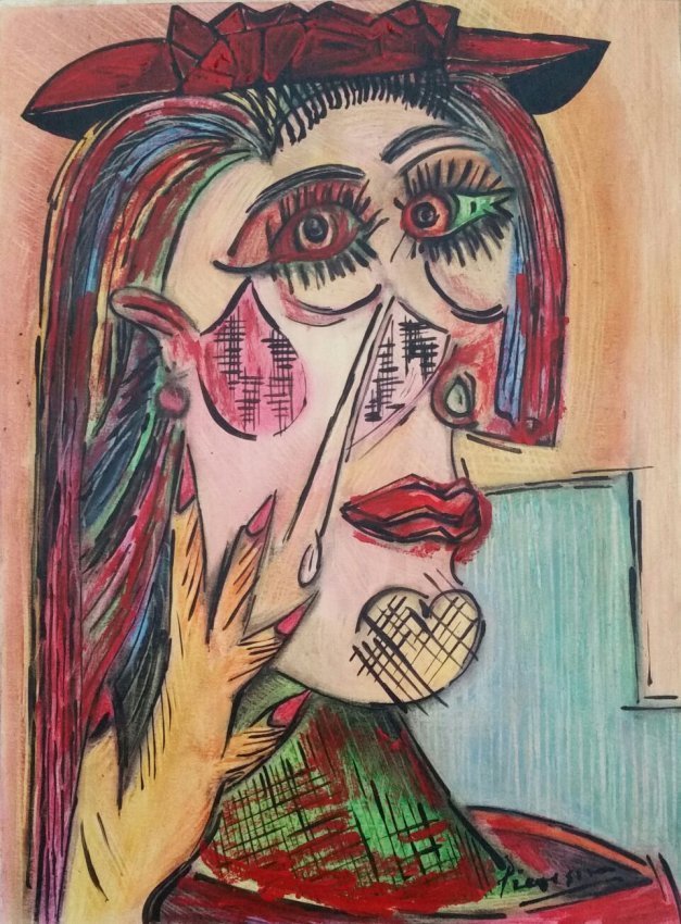 Pablo Picasso Mixed Media Women Cubism Spanish