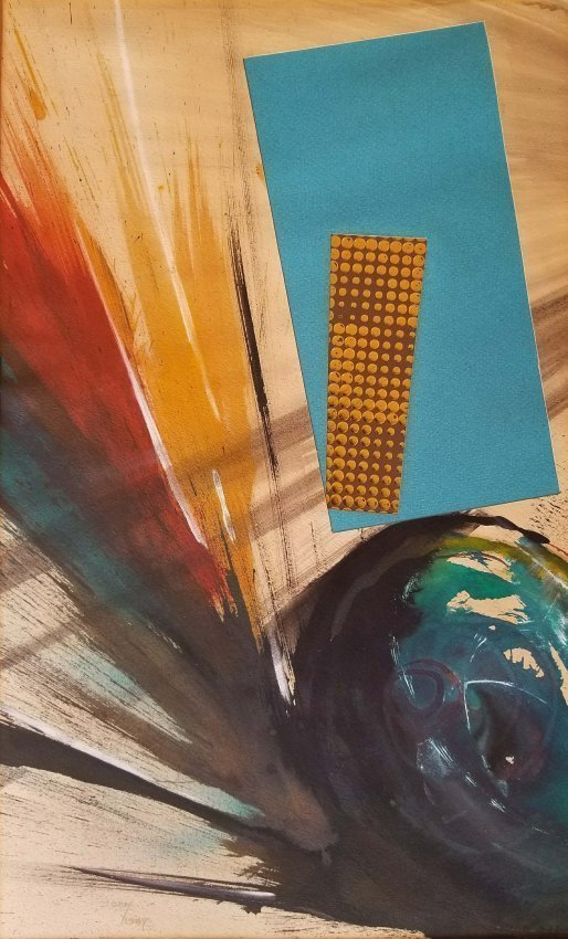 ABSTRACT MODERN SURREALISM LATIN AMERICAN ART GACY COA