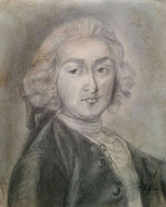 Francois Boucher Drawing Self Portrait French 1703 1770