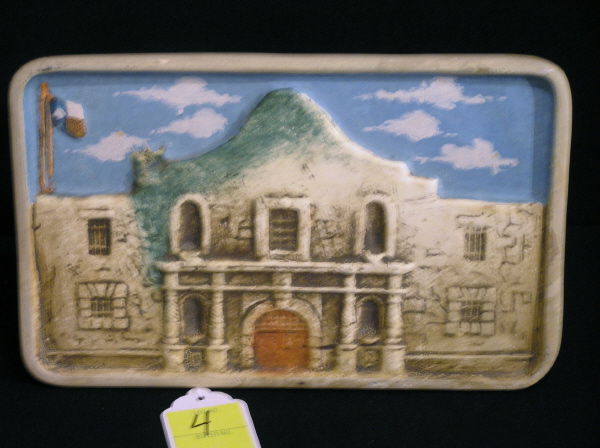 4: Texas Pottery Alamo Plaque